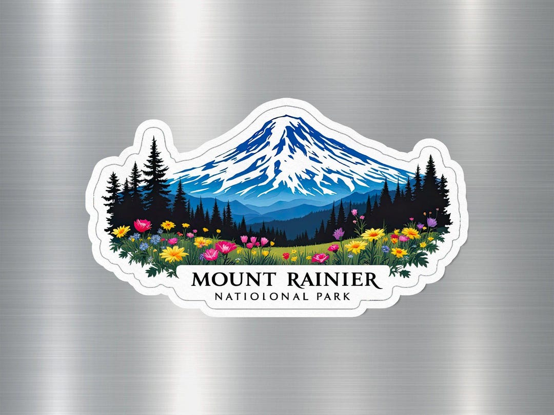 Mount Rainier National Park Magnet, Scenic Mountain View Magnet ...