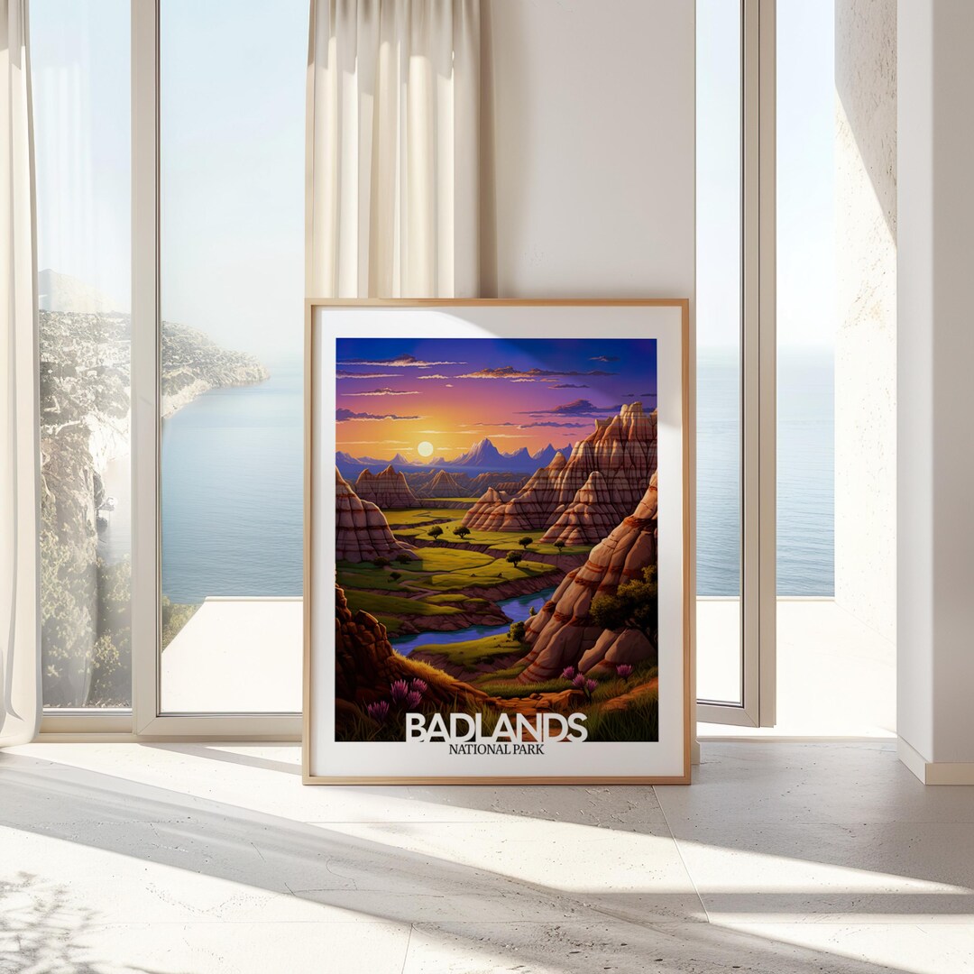 Badlands National Park Digital Wall Art Printable Landscape Nature ...