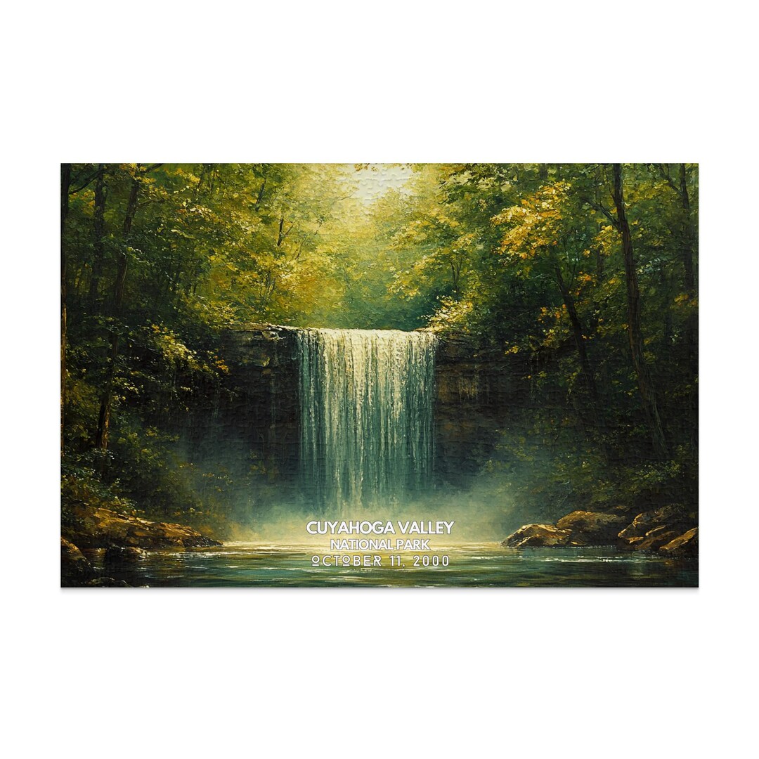 National Park Waterfall Puzzle 1000 Pieces, Scenic Nature Jigsaw Puzzle ...