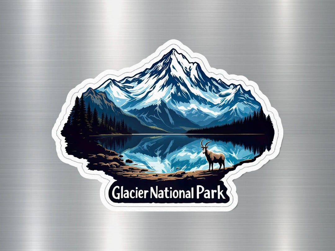 Glacier National Park Magnet, Mountain Lake Scenic Magnet, Nature ...