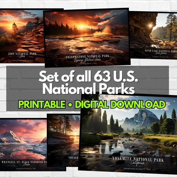 National Park Poster - Etsy