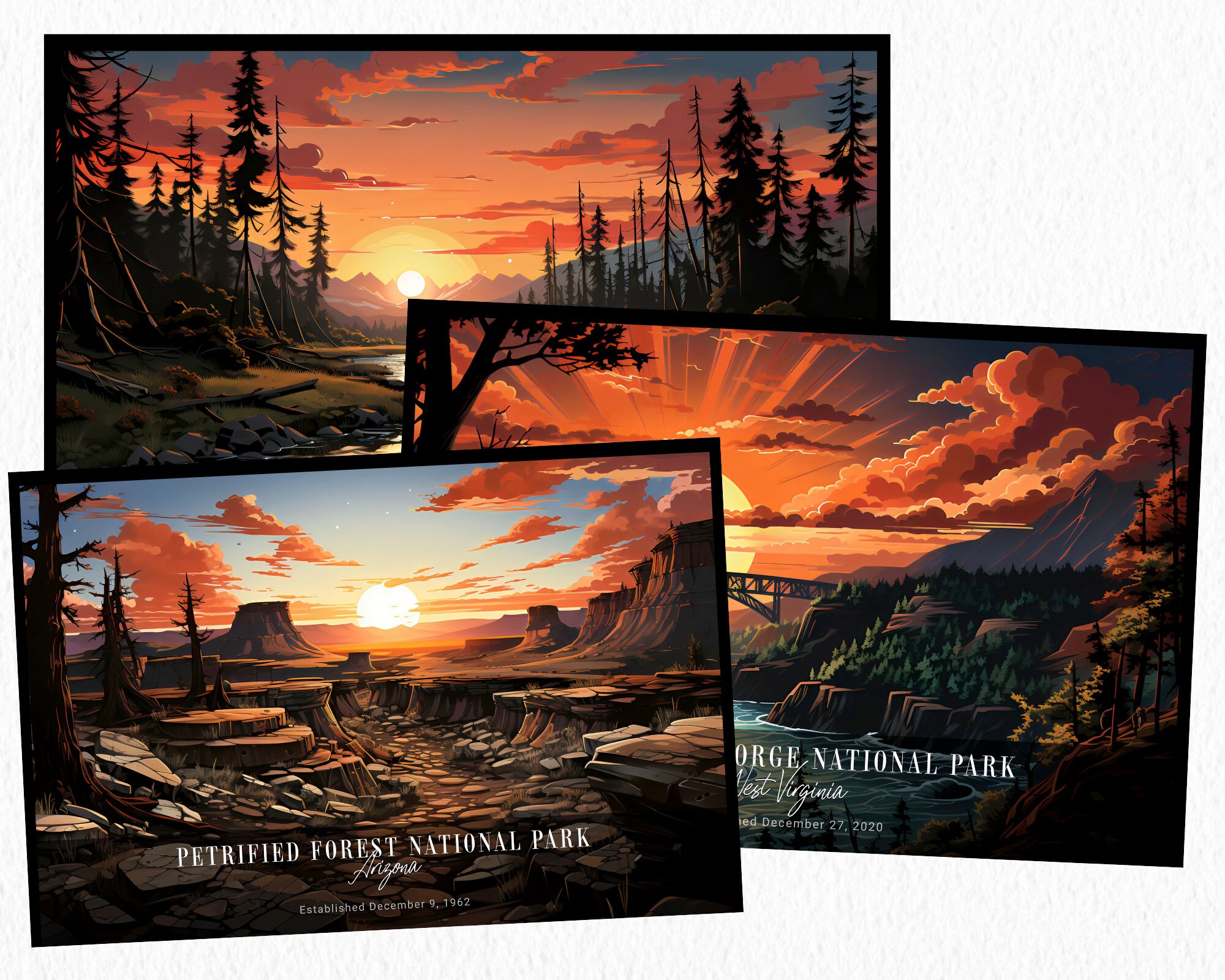 US National Parks Posters Set of All 63 National Parks Prints for ...