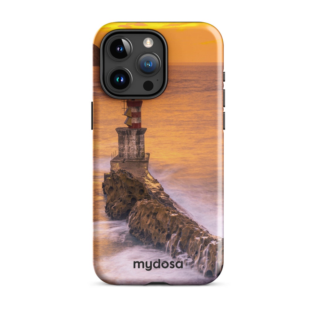Sunset on the Beach With A Lighthouse iPhone Tough Case for Travel ...