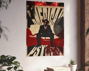 American Psycho Movie Poster, Christian Bale as Patrick Bateman, Iconic ...