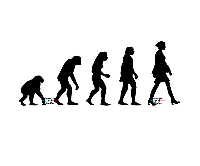 Evolution of Woman SVG PNG - Etsy