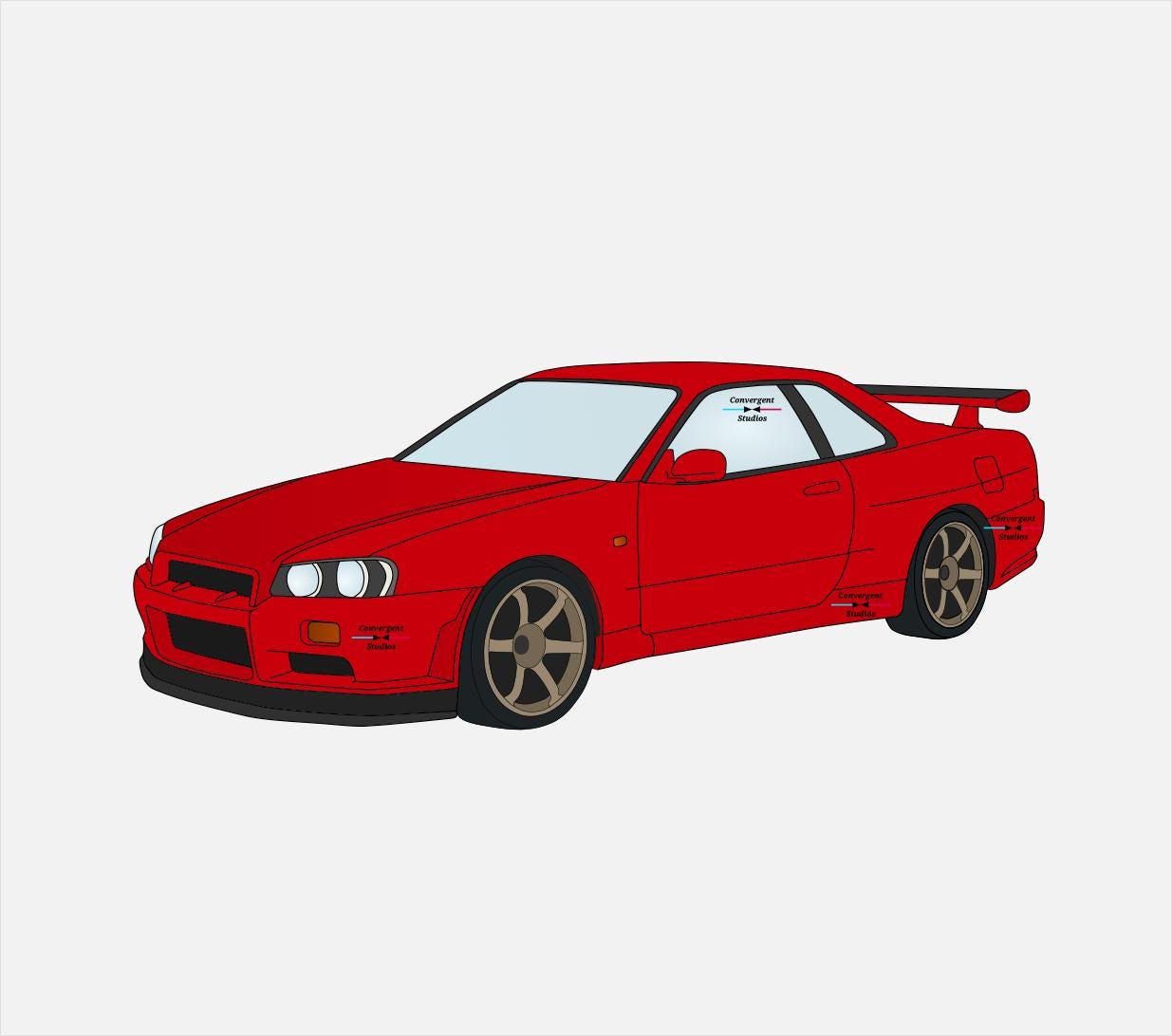Nissan Skyline R34 Digital Super Car Bundle SVG PNG - Etsy
