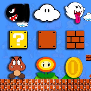 Super Mario Cutout Mini Series 2FT for Birthday Party Event Decor - Etsy