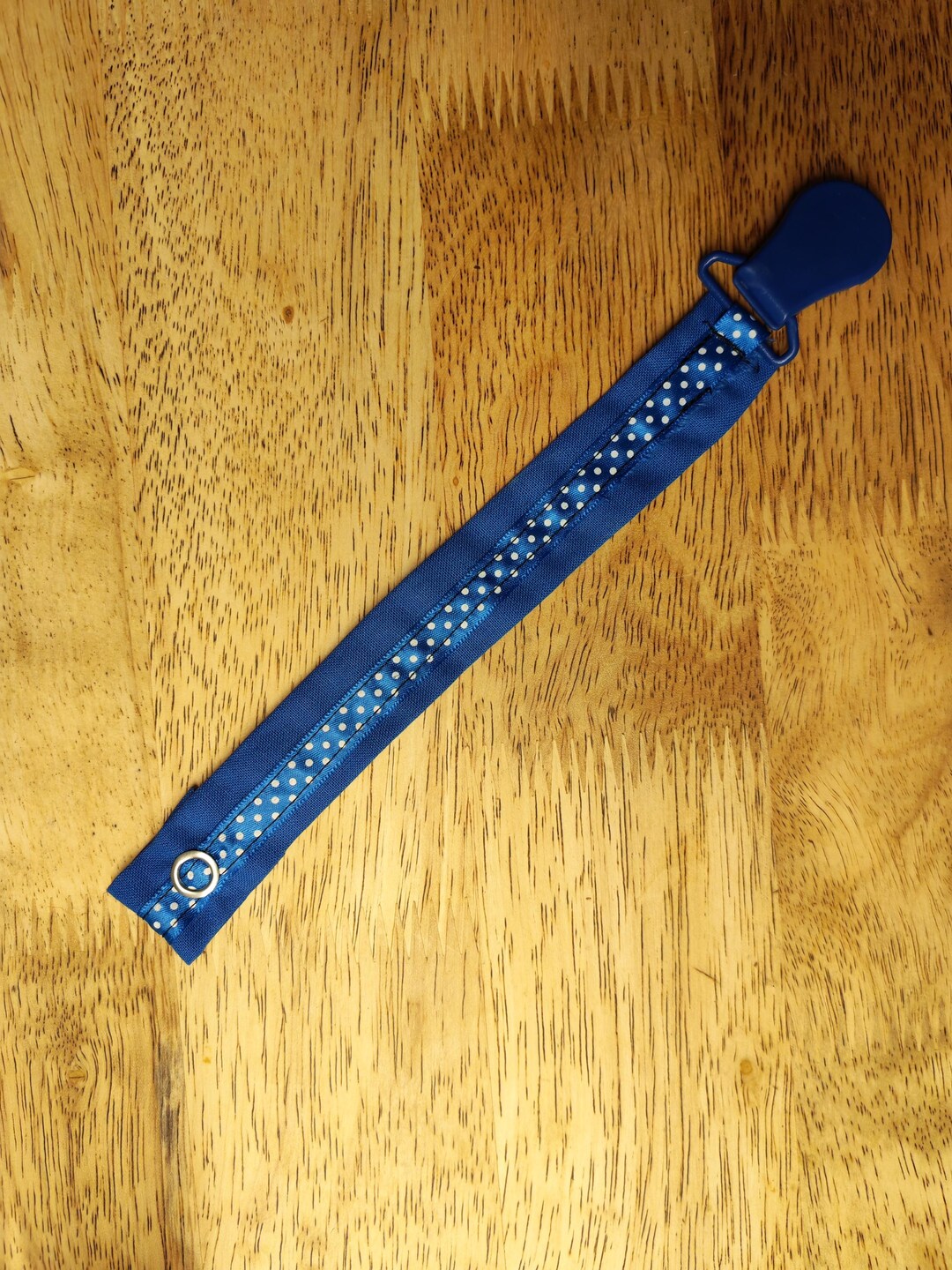 Pacifier Chain With Polka Dot Ribbon - Etsy