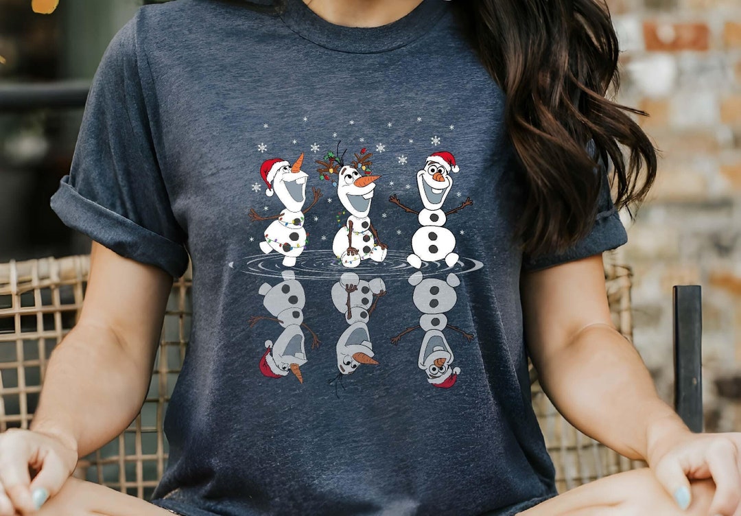 Disney Frozen Olaf Santa Hat Christmas Shirt, Olaf Dancing Christmas ...