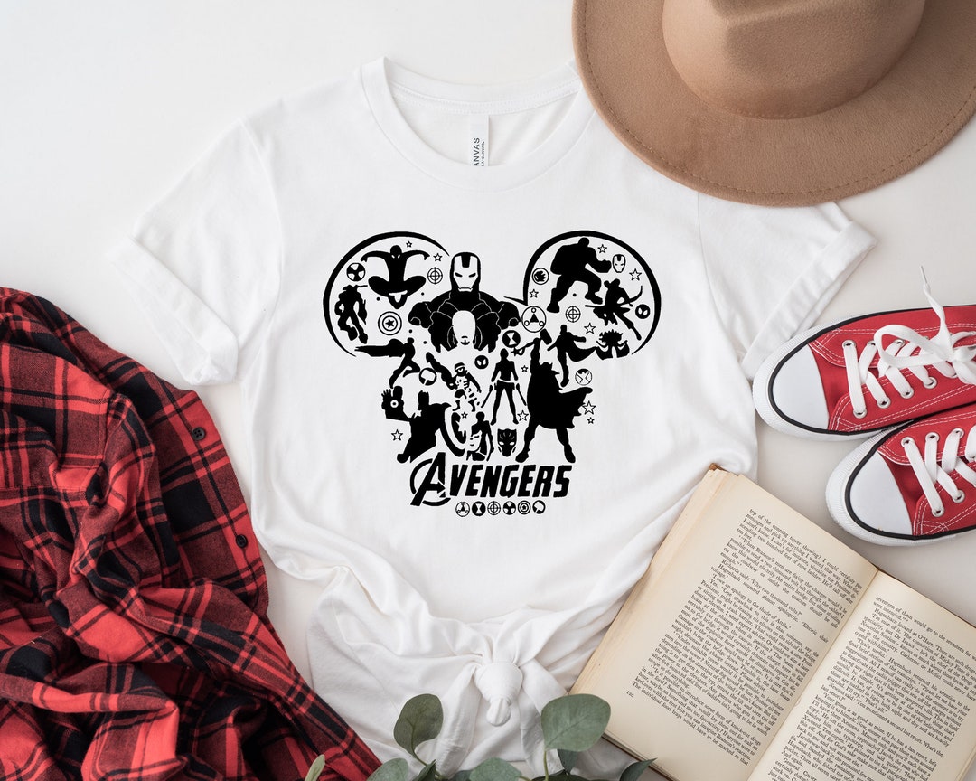 Disney Avengers Shirts, Marvel Mickey Head, Disney Mickey Shirt With Avengers Characters, Disney ...