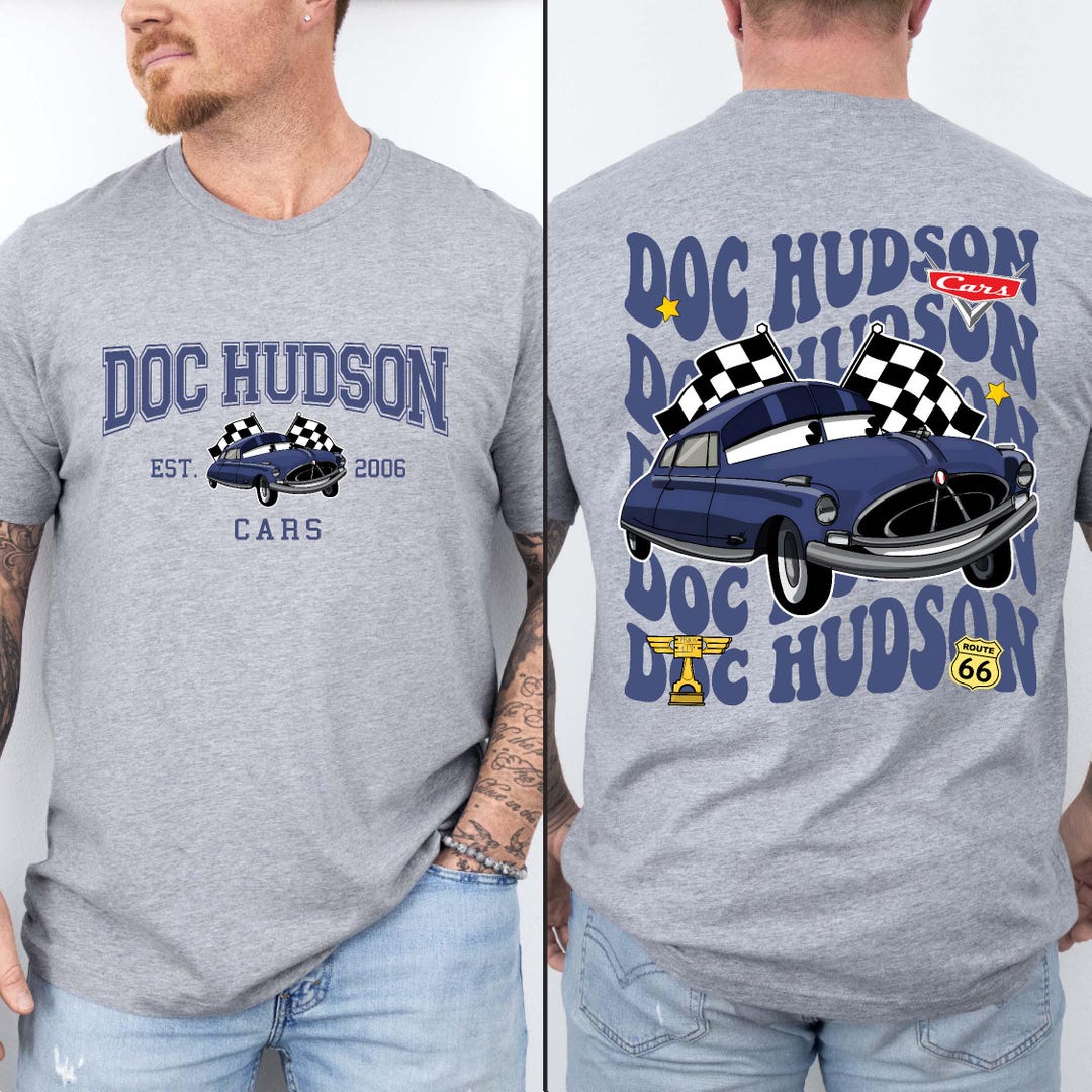 Comfort Colors Two Sided Vintage Doc Hudson Shirt, Pixar Cars, Radiator ...