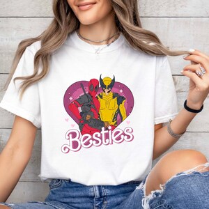 Cute Deadpool Wolverine Besties Forever Comfort Colors Shirt, Wolverine ...