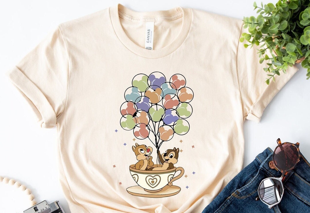 Disney Chip and Dale Teacup Balloons Shirt, Disney Chip and Dale Teacup ...