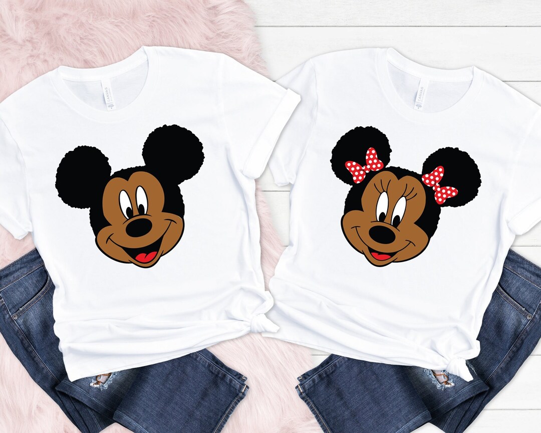 Afro Family T-shirts, African Mickey Mouse and Minnie Mouse Shirts ...