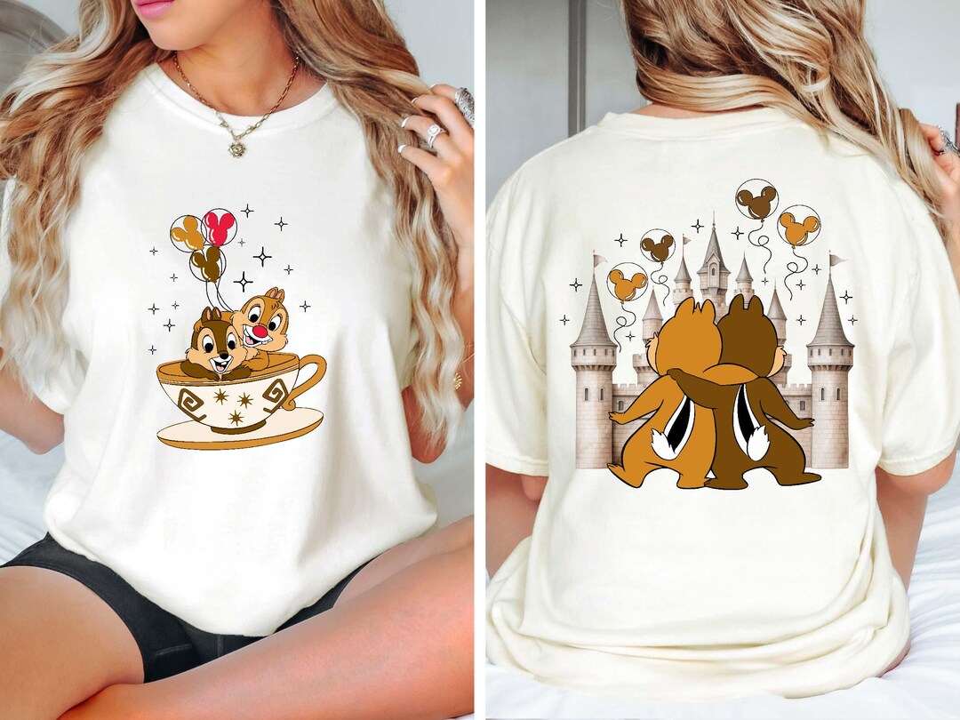 2 Sided Chip and Dale Shirt, Disney Double Trouble Comfort Colors Shirt ...