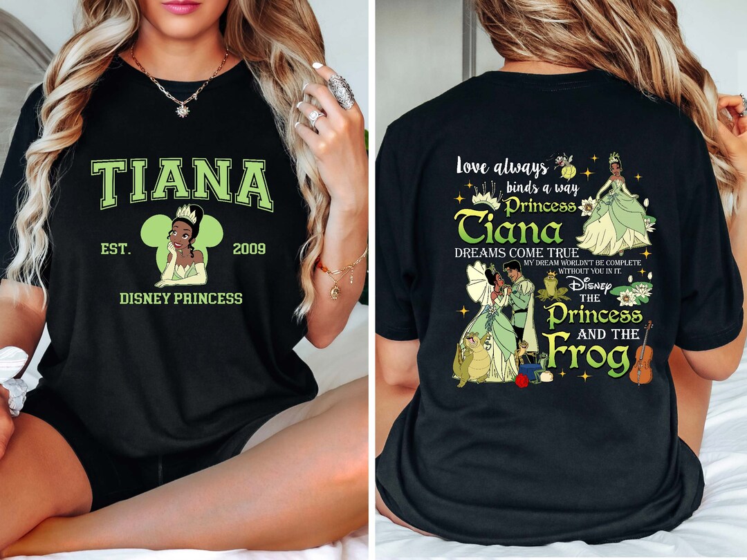 Retro Tiana Princess Comfort Color Shirt, Disney Princess Shirt ...
