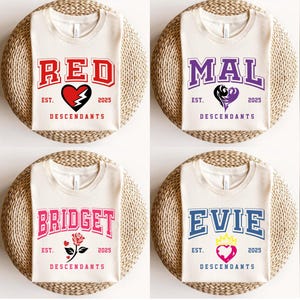 Retro Descendants the Rise of Red Characters Symbol Shirt, Disney ...