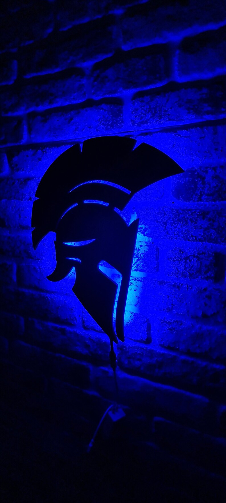 Spartan Helmet Led Sign, Spartan Led Lighted Wall Decor, Handmade Led ...