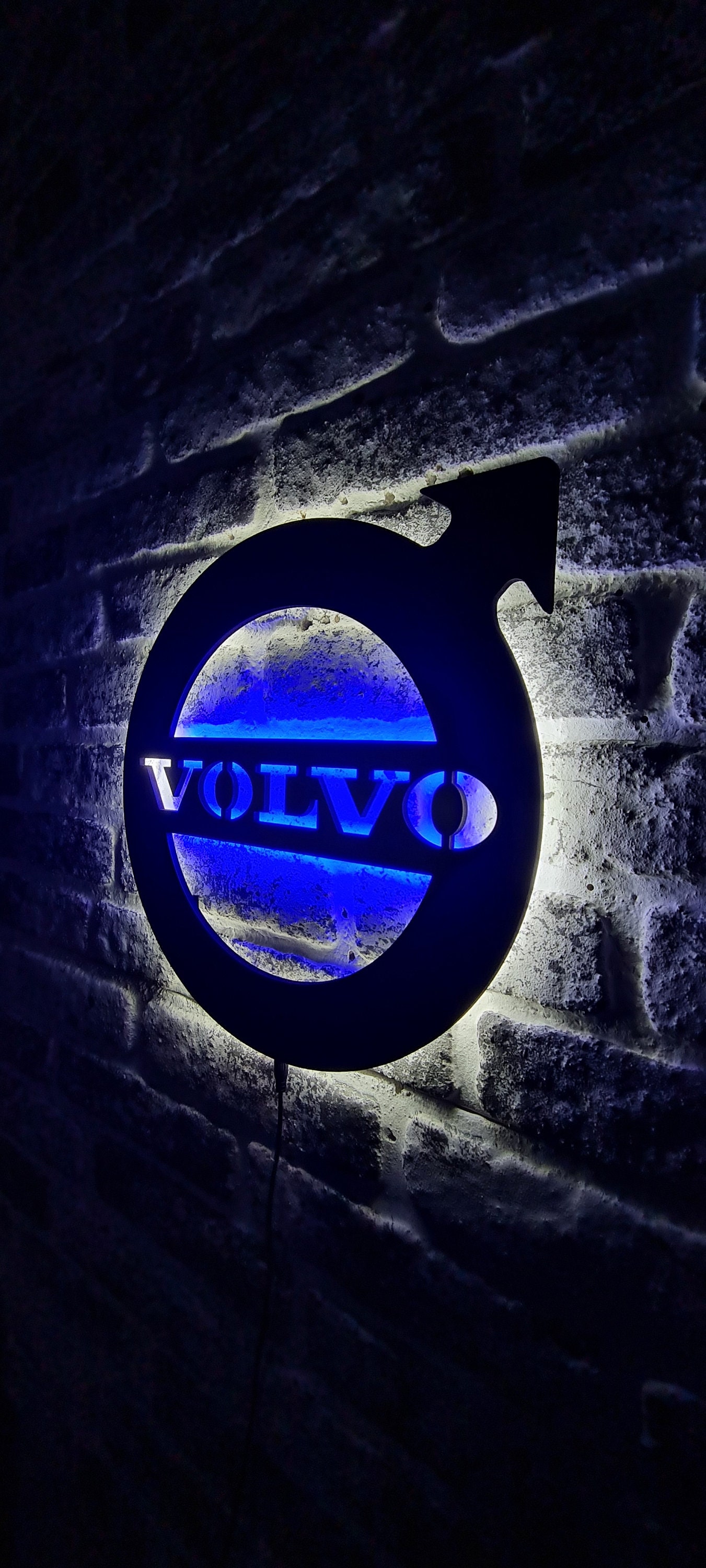 Volvo Led Sign Car Logo Lighted Garage Wall Decor - Etsy