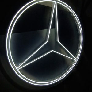 Mercedes Benz Neon Lighted Sign, Garage Wall Decor, Mercedes Fans Gift ...