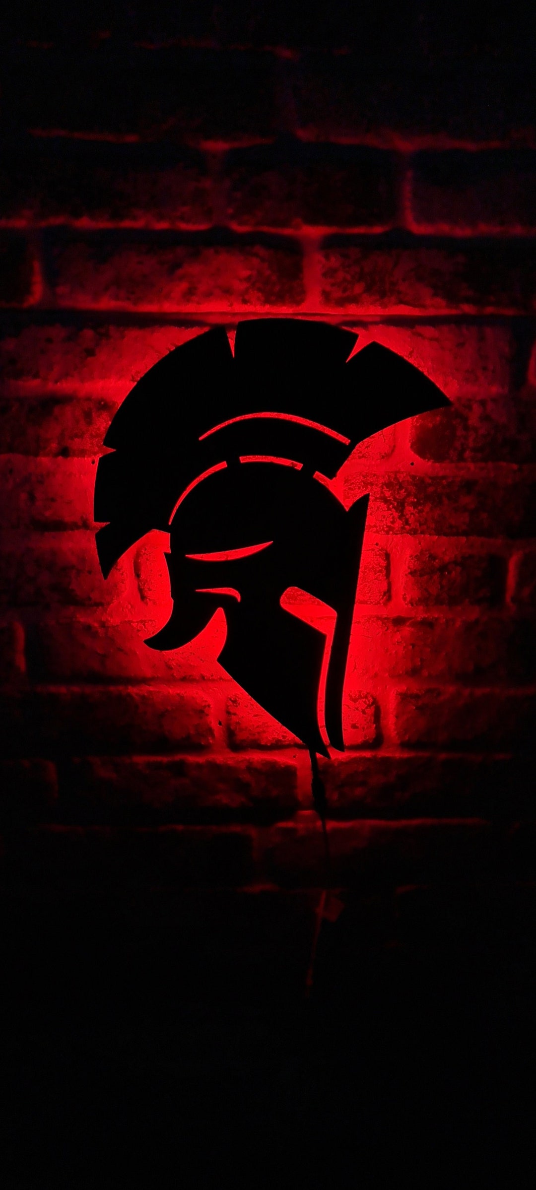 Spartan Helmet Led Sign, Spartan Led Lighted Wall Decor, Handmade Led ...