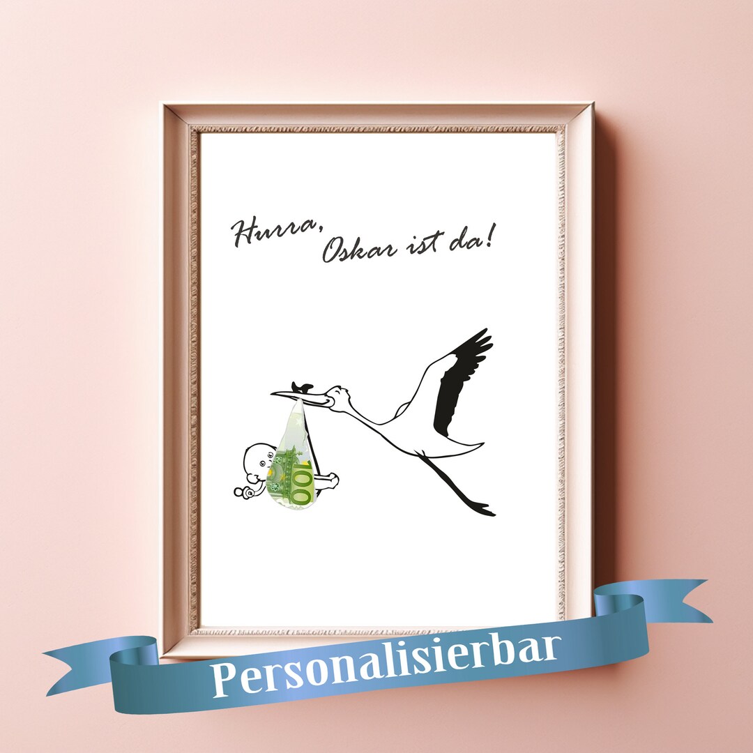 Money Gift hooray the Baby is Here Money Gift DIY Money Gift Colleague ...