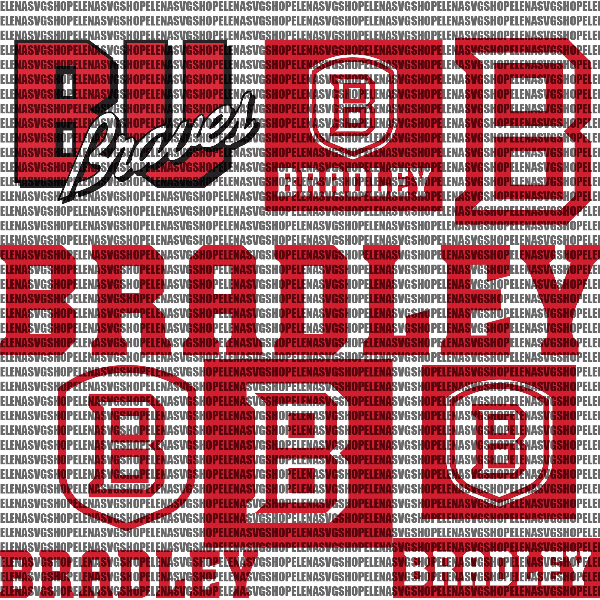 Braves SVG, Football Team SVG, Collage, Game Day, Basketball, Bradley ...