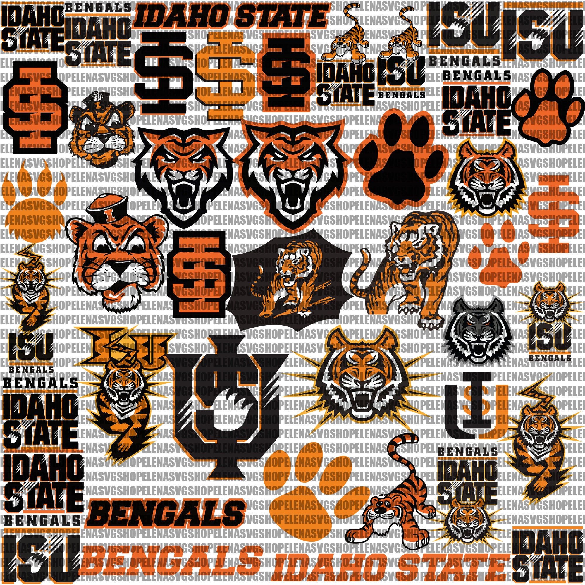 Idaho State University SVG, Bengals SVG, Game Day, College, Athletics, Football, ISU, Basketball ...