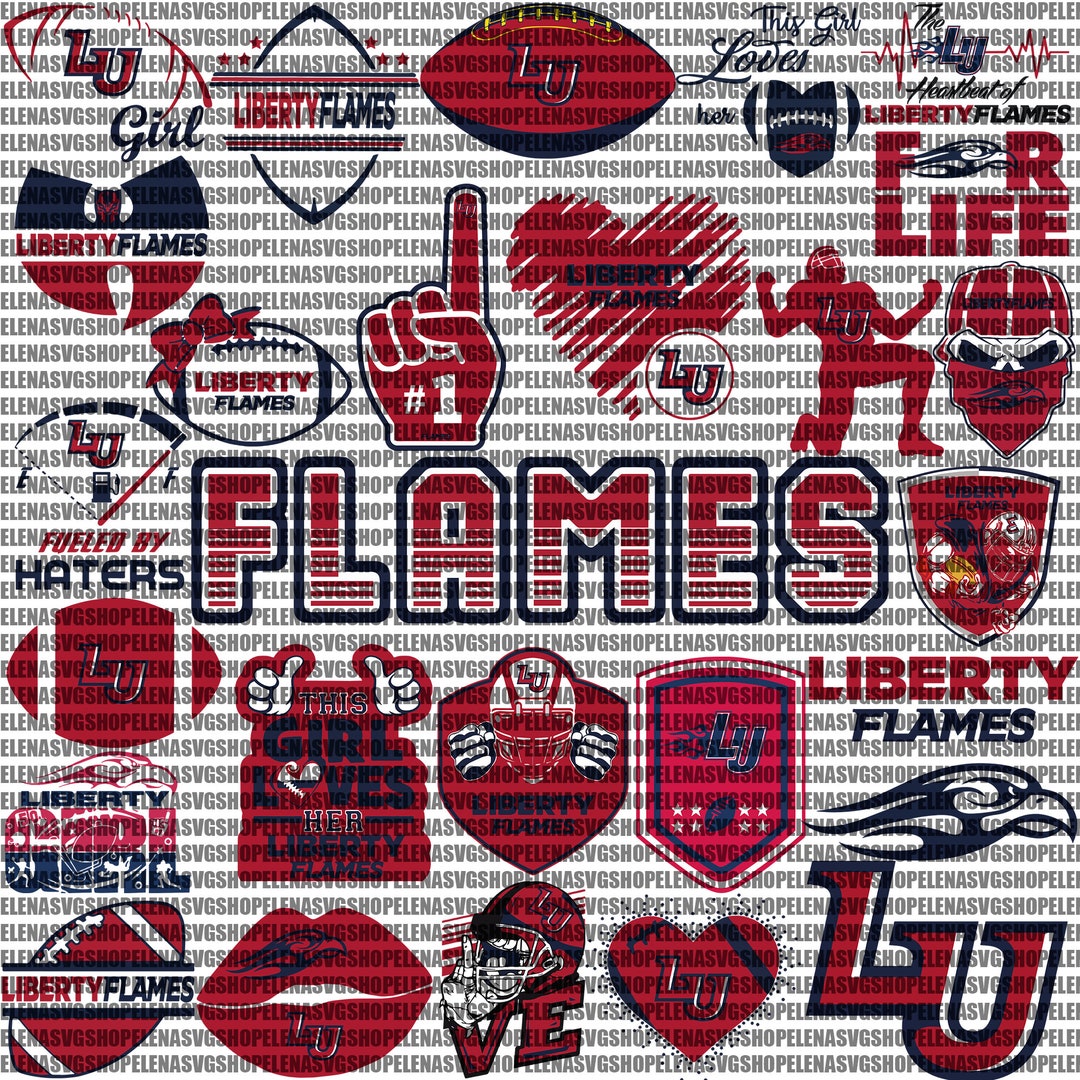 Flames SVG, Football Team SVG, Collage, Game Day, Basketball, Liberty ...
