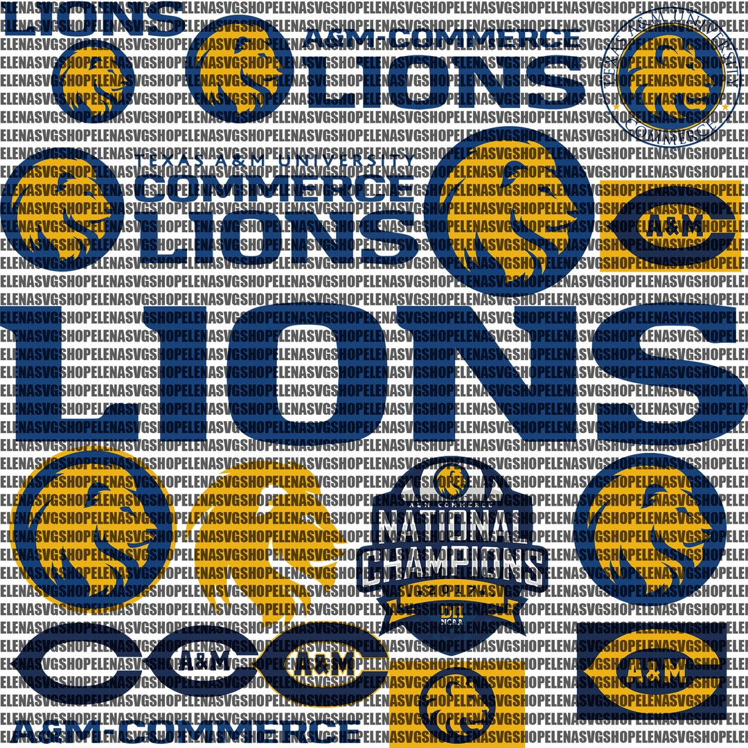 Commerce Lions SVG, Football Team SVG, Collage, Game Day, Basketball ...