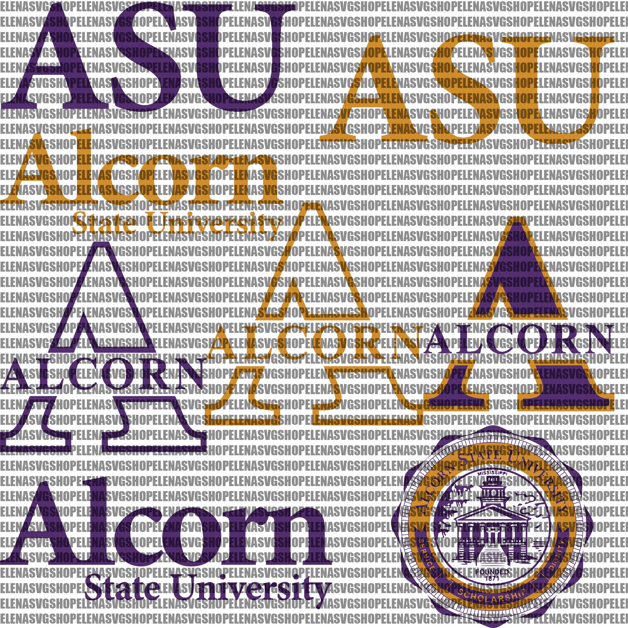 Brave SVG, Football Team SVG, Collage, Game Day, Basketball, Alcorn ...