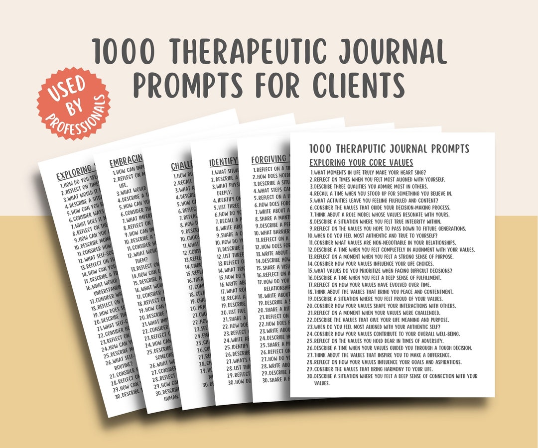 1000 Therapeutic Journal Prompts, Thought Provoking Mental Health ...