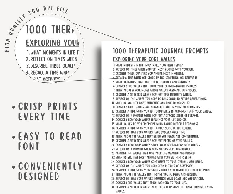 1000 Therapeutic Journal Prompts, Thought Provoking Mental Health ...