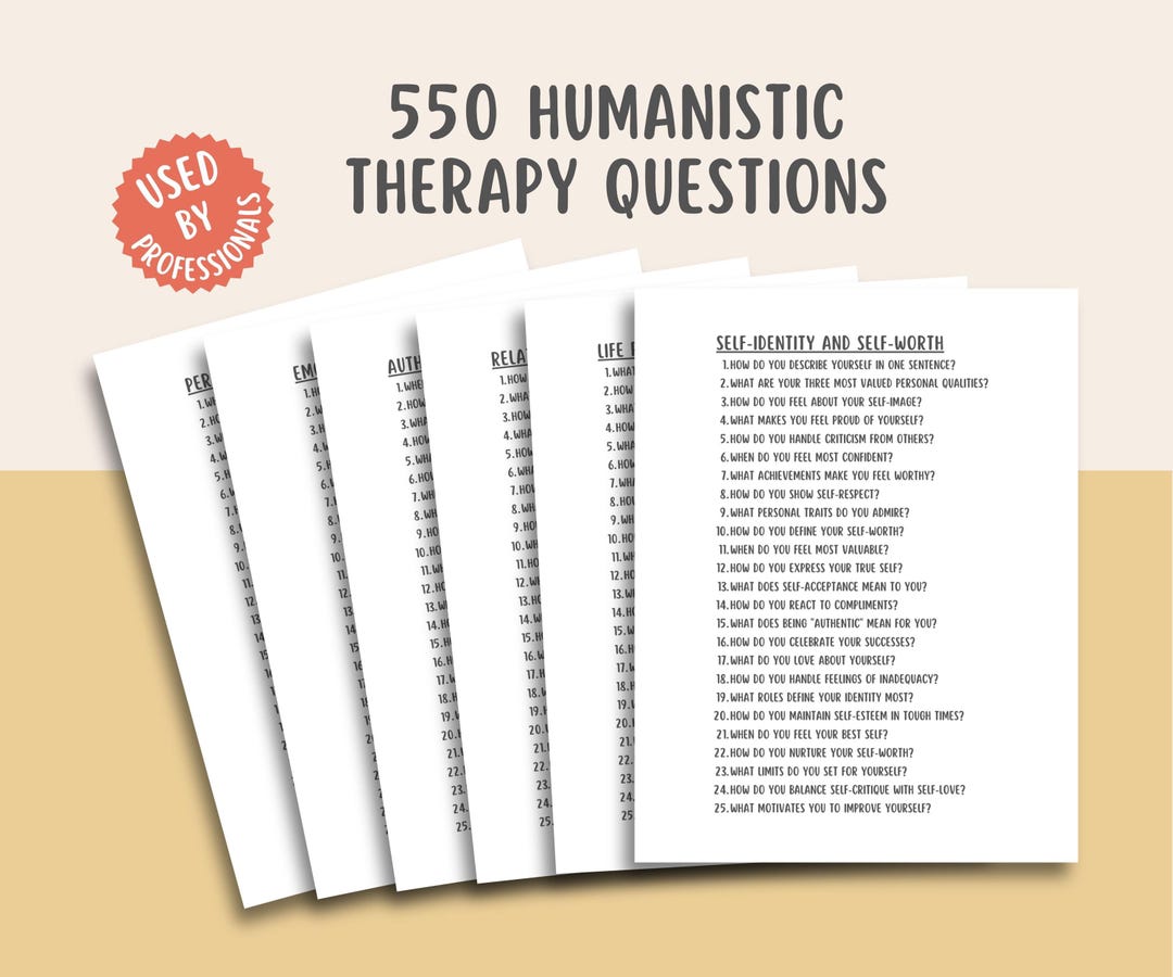 550 Humanistic Therapy Questions, Therapy Interventions, Humanistic ...