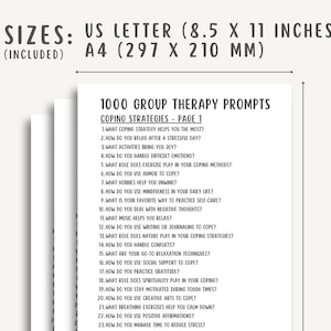 1000 Group Therapy Prompts, Open Ended Questions for Group Therapy ...