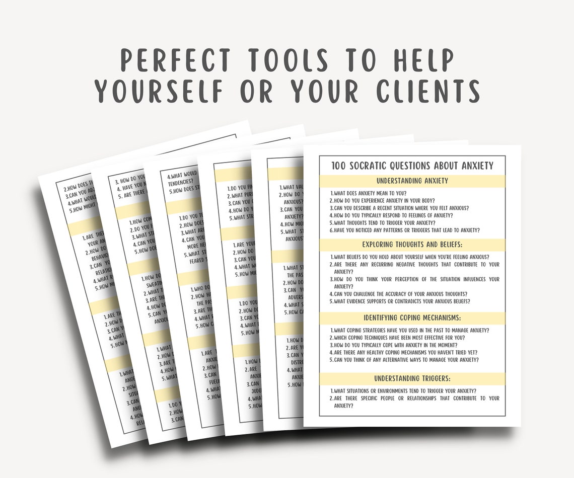 1000 Socratic Therapy Questions, Intervention Phrases, Therapy Cheat ...