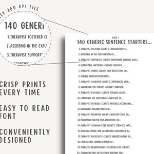 1500 Progress Note Templates With Sentence Starters, Psychotherapy ...
