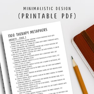 1100 Therapy Metaphors Bundle, Therapy Interventions Cheat Sheet ...