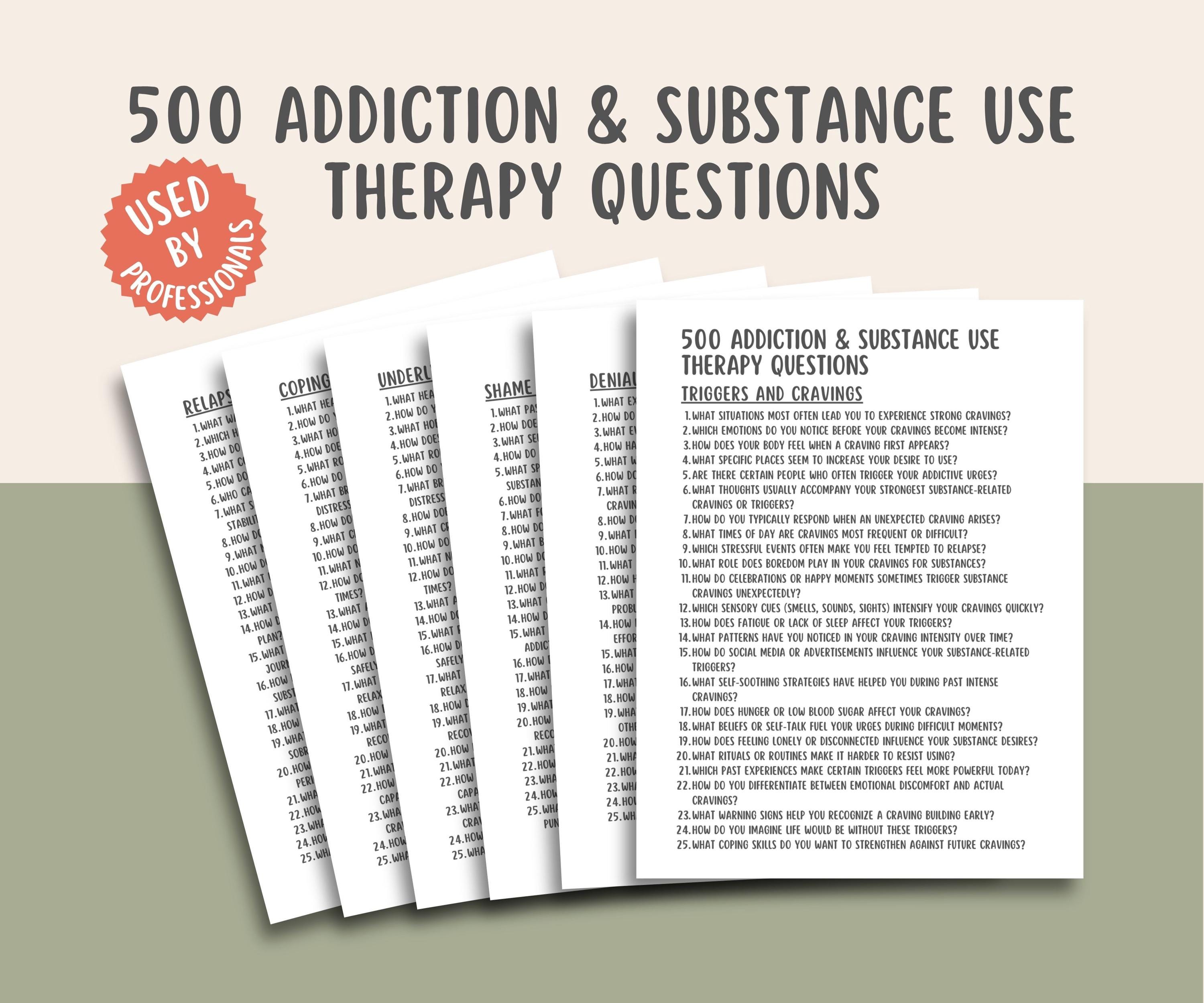 Addiction and Substance Use Therapy Questions, Mental Health Therapy ...