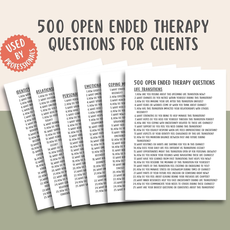 Therapist Prompt Cards - Etsy