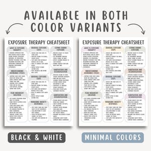 Exposure Therapy Cheatsheet, Fear Hierarchy Planner, Anxiety Treatment ...