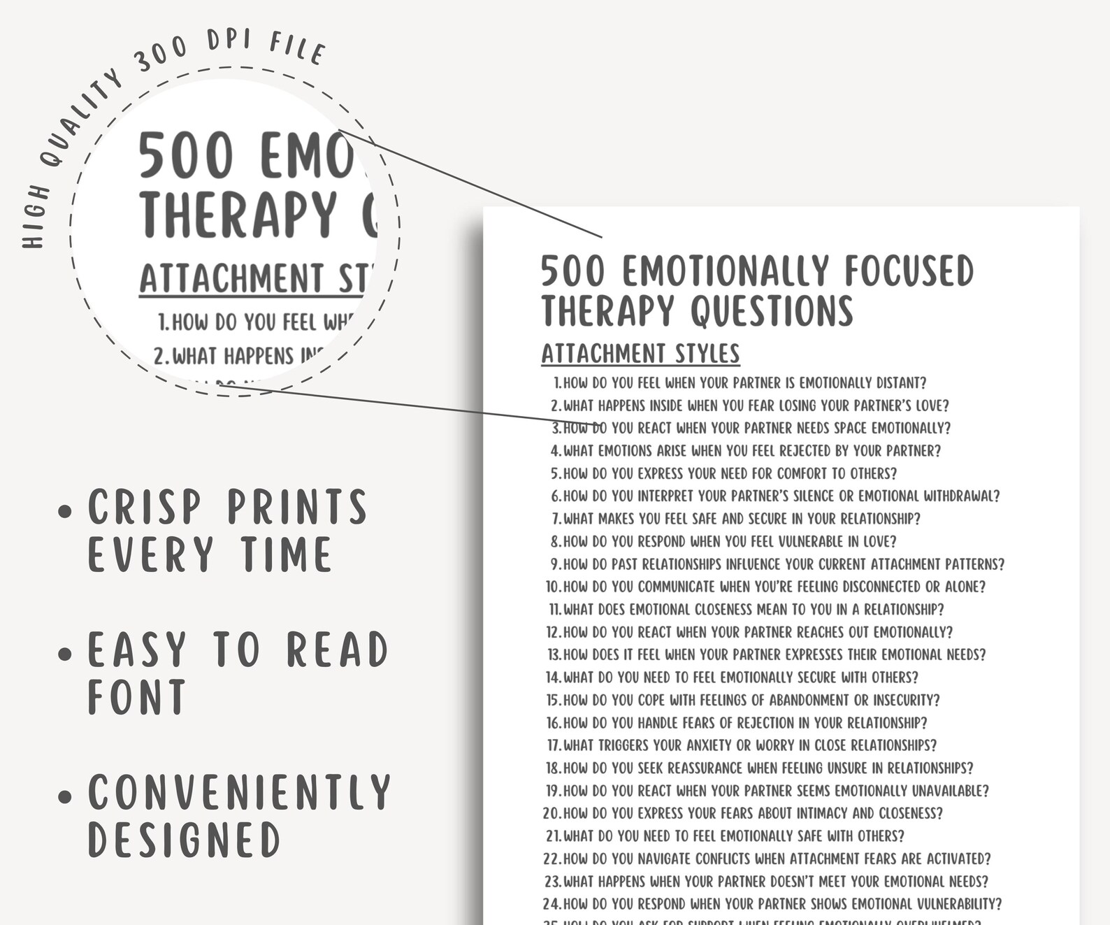 500 Emotionally Focused Therapy EFT Questions, Therapy Interventions ...