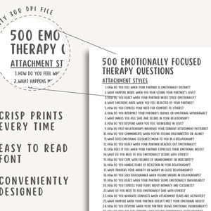 500 Emotionally Focused Therapy EFT Questions, Therapy Interventions ...