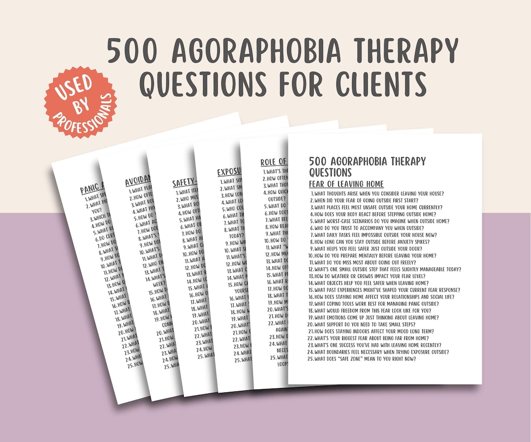 Agoraphobia Therapy Questions, Exposure Hierarchy Worksheet, Panic ...