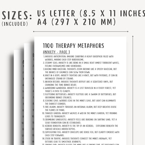 1100 Therapy Metaphors Bundle, Therapy Interventions Cheat Sheet ...