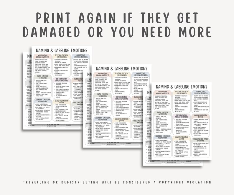 Naming & Labeling Emotions Cheatsheet, Emotion Vocabulary Chart ...