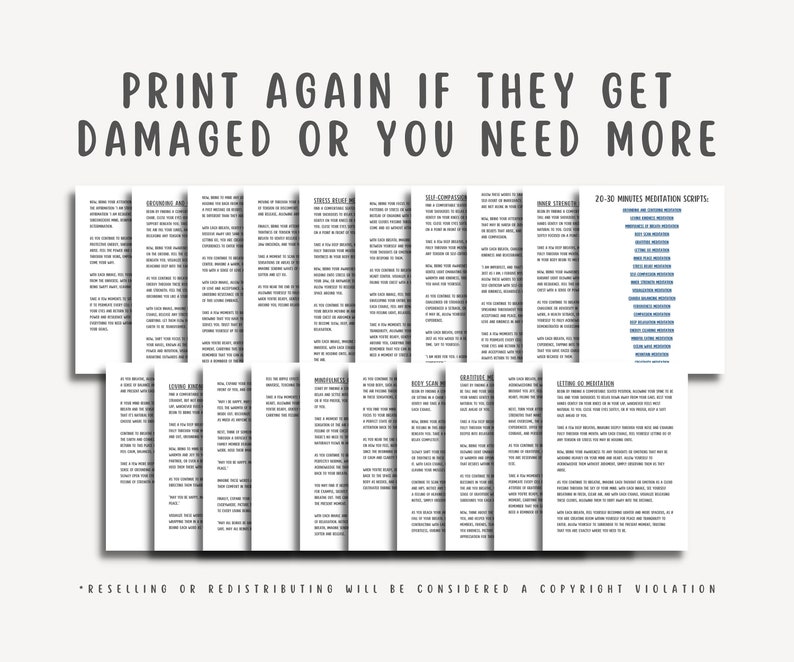 20-30 Minute Guided Meditation Scripts, Anxiety, Depression, Stress ...