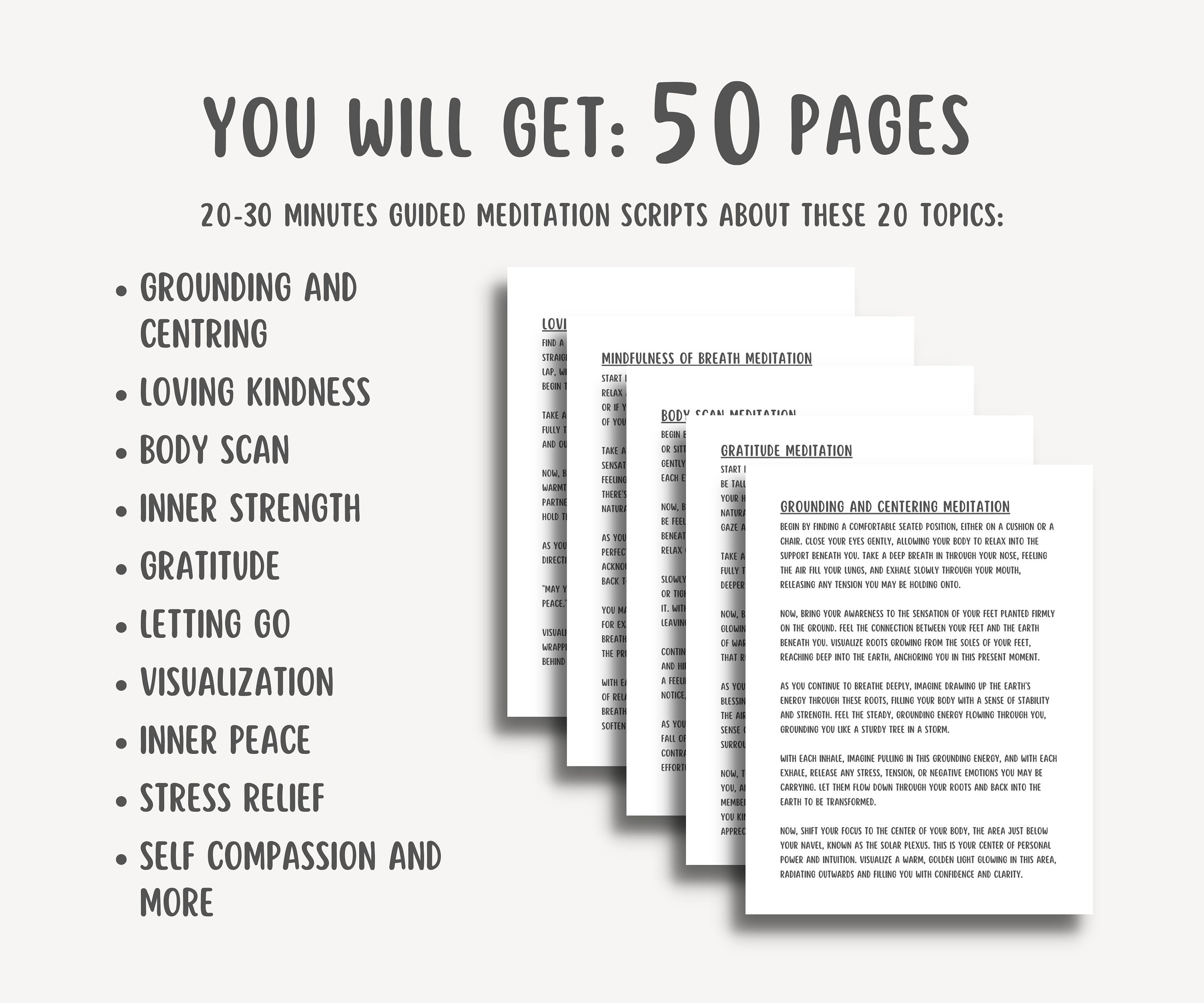 20-30 Minute Guided Meditation Scripts, Anxiety, Depression, Stress ...