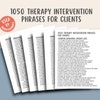Therapeutic Intervention Words & Phrases, Therapy Abbreviations ...