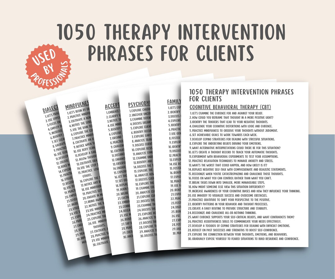 1000 Therapy Intervention Phrases, Therapy Cheat Sheet Phrases IFS ...